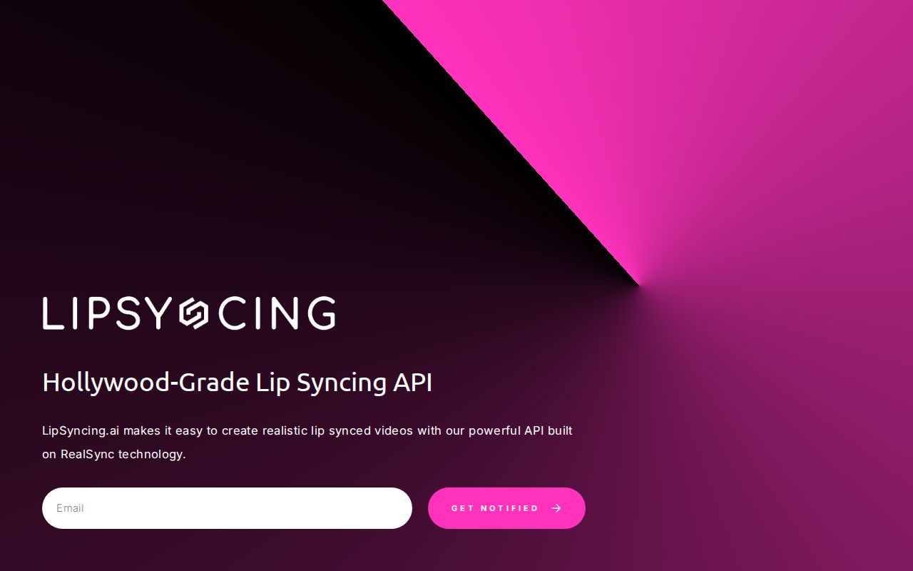 LipSyncing.ai - Hollywood-Grade Lip Syncing API